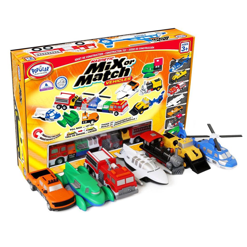 Magnetic Mix or Match Vehicles Orange Deluxe Set - Popular Playthings ...