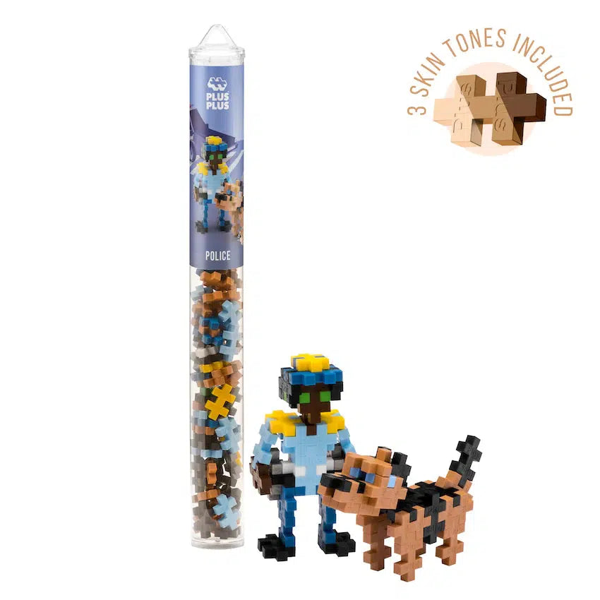 Everyday Heroes Tube - Police - Plus-Plus – The Red Balloon Toy Store